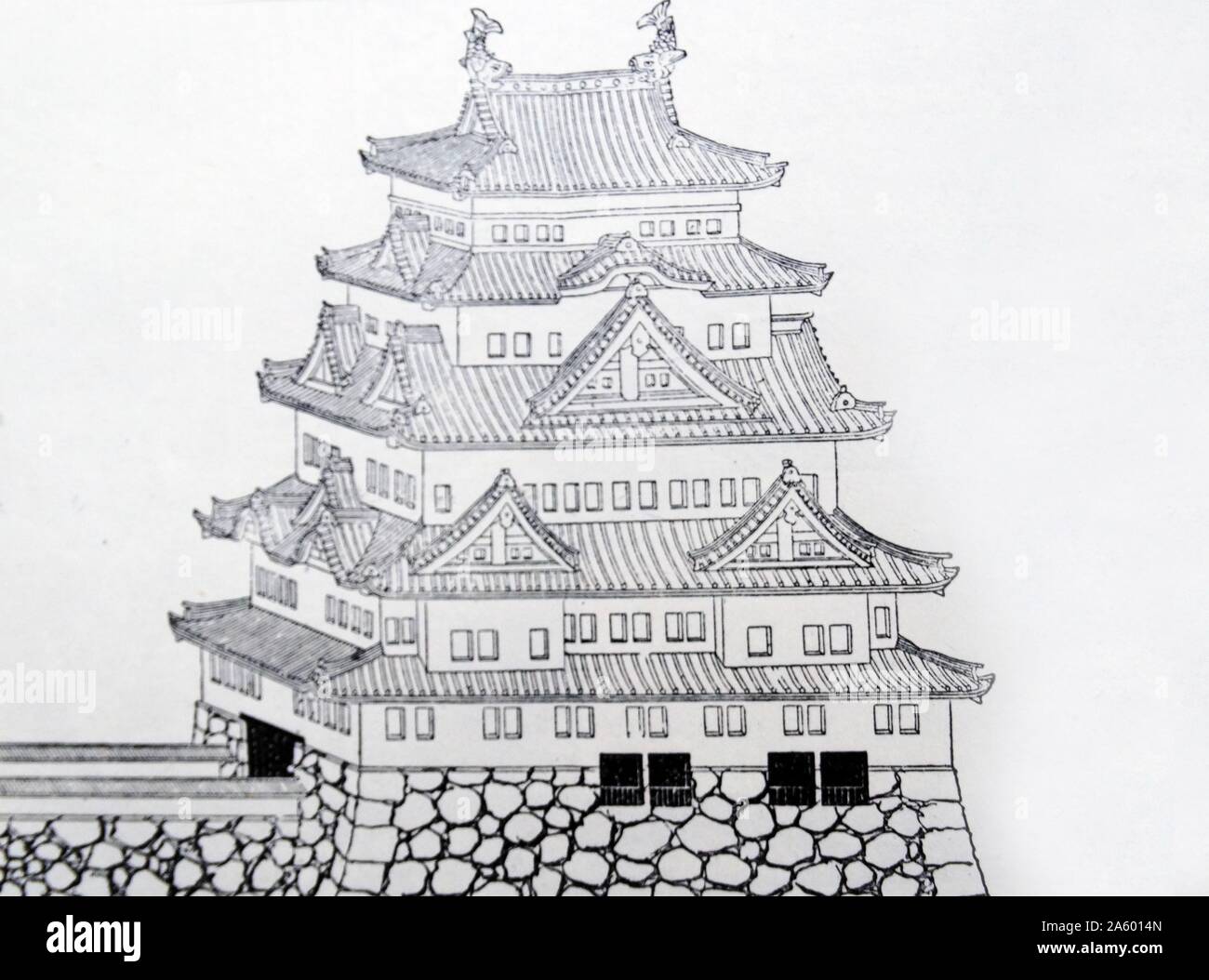 Edo castle illustration hi-res stock photography and images - Alamy