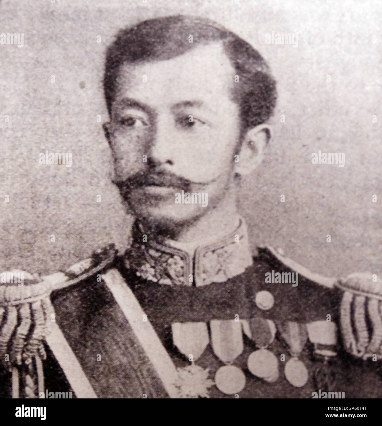 Photographic portrait of Prince Arisugawa Taruhito (1835-1895) 9th head ...