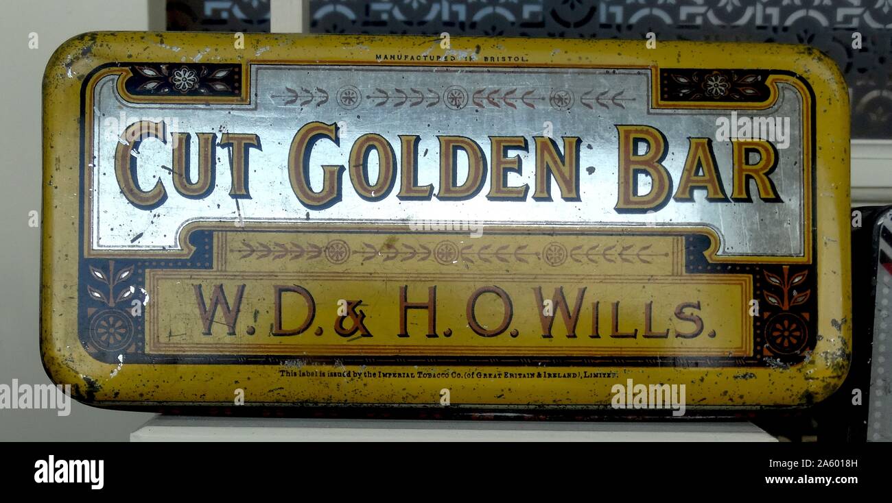 Tin of shredded tobacco for rolling hand made cigarettes; English 1915 ...