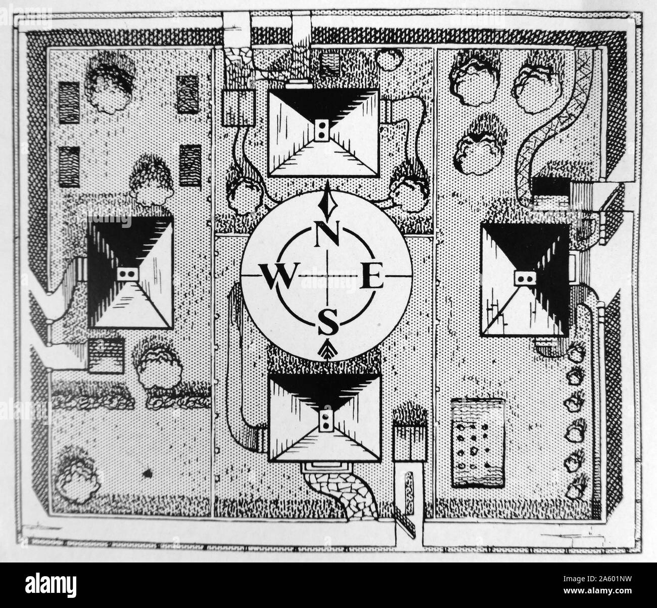 Architectural blueprints compass Black and White Stock Photos & Images ...