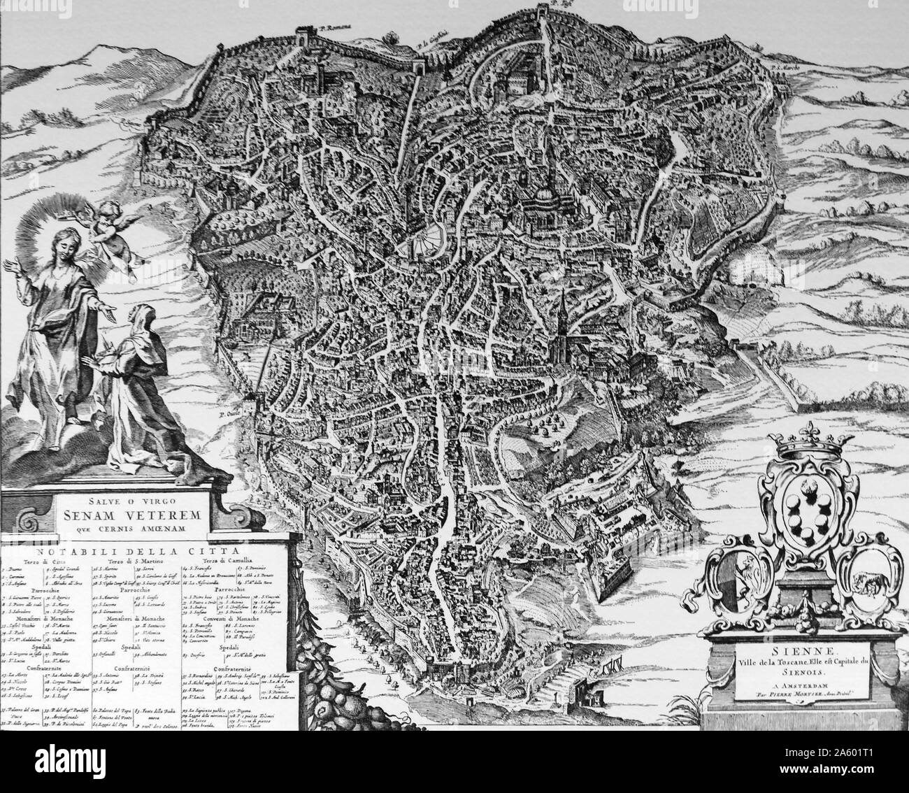 Siena walls Black and White Stock Photos & Images - Alamy