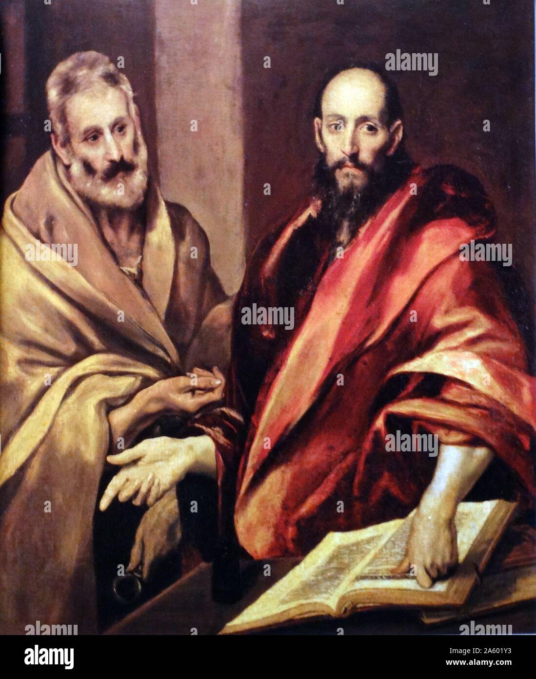 Painting titled 'Saint Peter and Saint Paul' by El Greco (1541-1614) a ...
