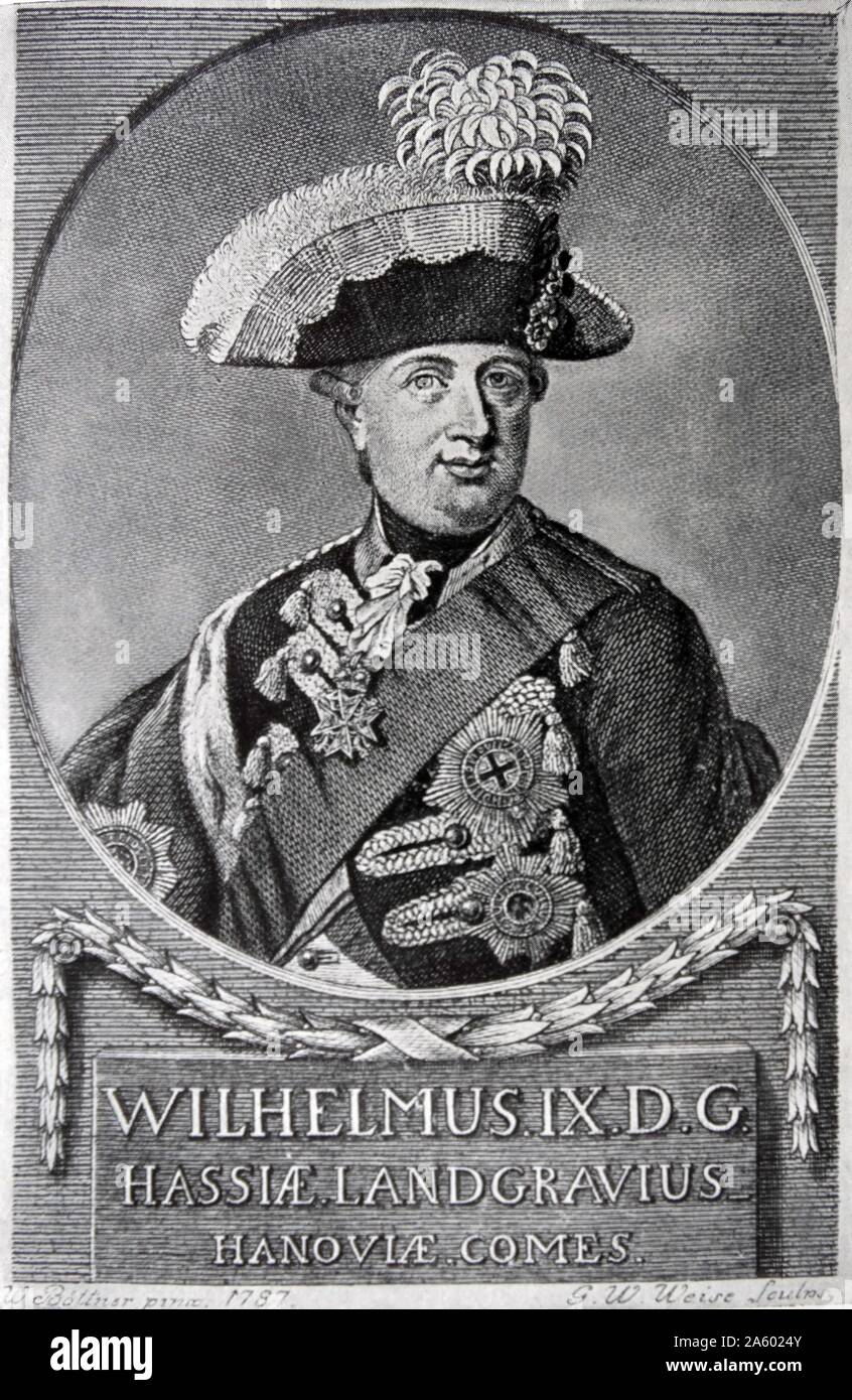 William (Wilhelm) I, Elector of Hesse (1743-1821 Stock Photo - Alamy