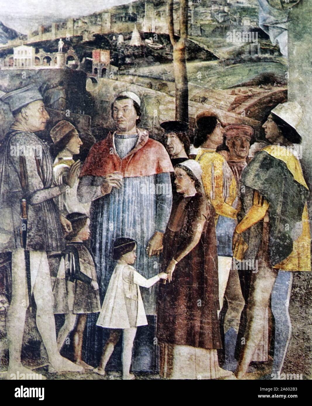 Fresco depicting Lodovico Gonzaga awaiting the return of his son ...