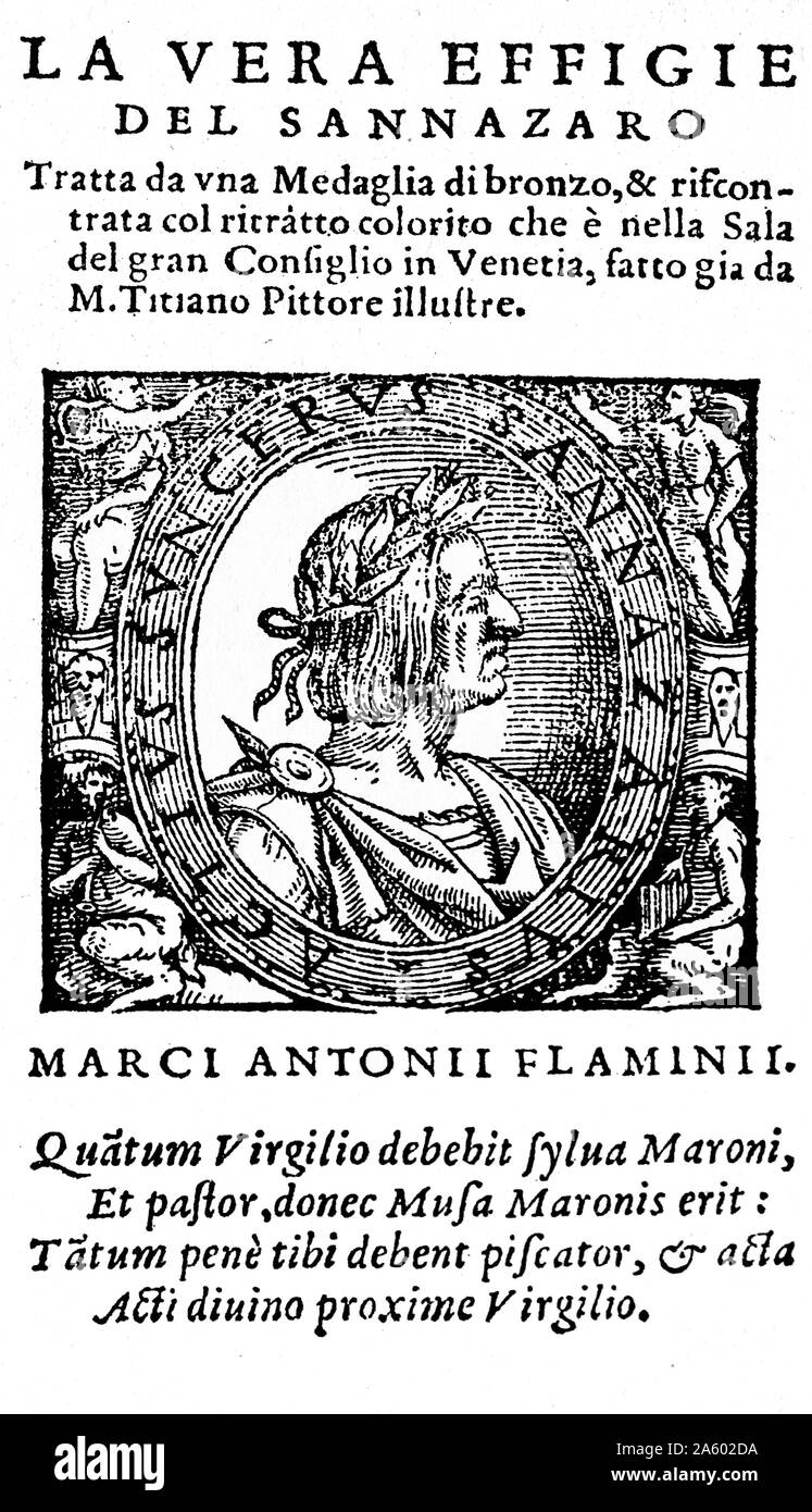 Page from the 'Arcadia' by Jacopo Sannazaro (1456-1530) Italian ...