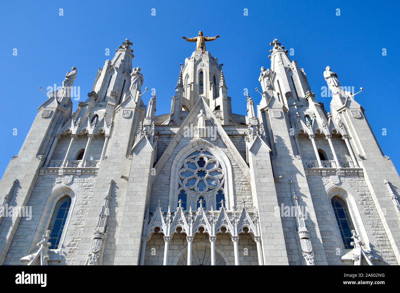 The Sagrat Cor Church at Tibidabo in Barcelona, Spain Stock Photo - Alamy