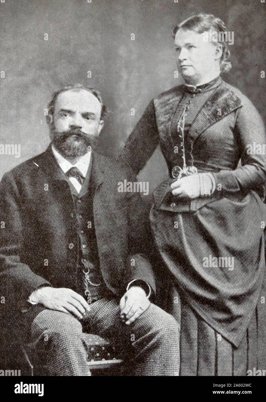 Antonin Dvorak (1814-1904) Czech composer and his wife Stock Photo - Alamy