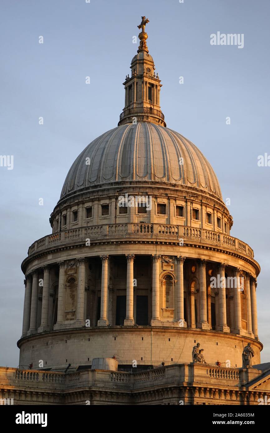 View of St Paul's Cathedral designed by Sir Christopher Wren (1632-1723 ...