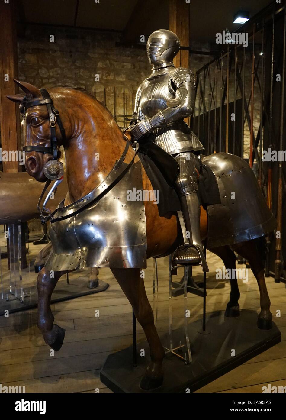 Composite armour for man and horse with a lance. Dated 19th Century ...