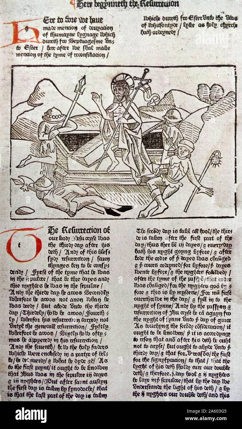 Page from Jacobus de Voragine's Golden Legend depicting 'The ...