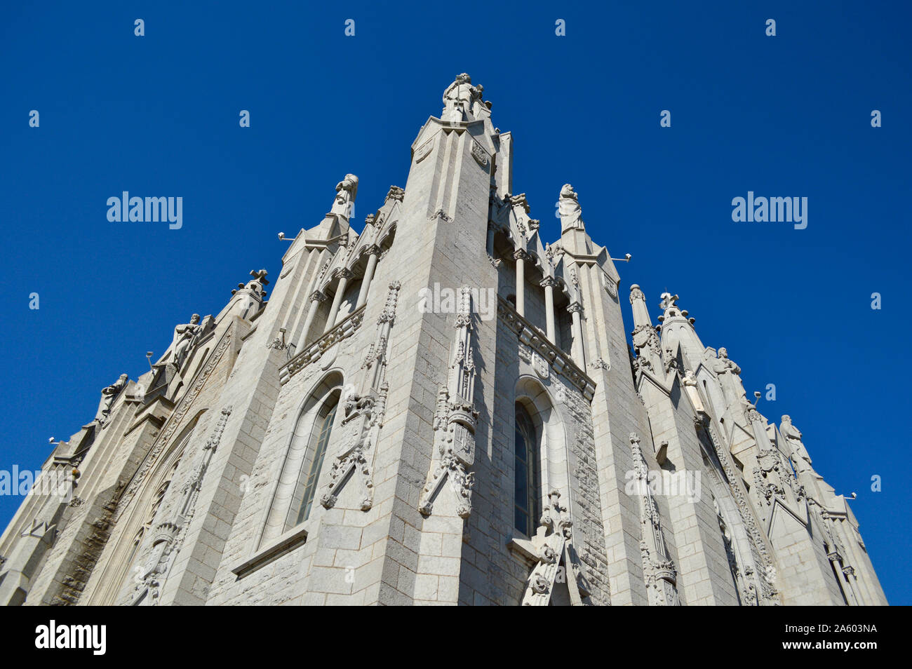 The Sagrat Cor Church at Tibidabo in Barcelona, Spain Stock Photo - Alamy