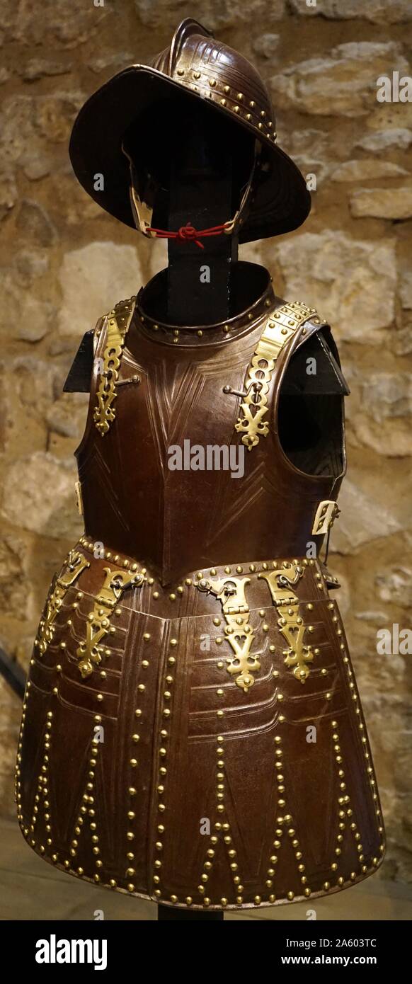 Pikeman's Armour from the Tower armoury. Dated 17th Century Stock Photo ...