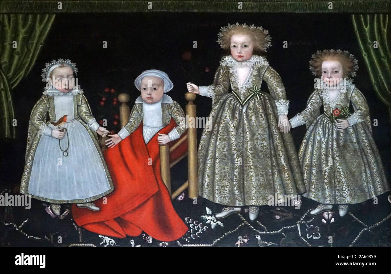 Portrait of a family during the Stuart Period by an Unknown artist ...