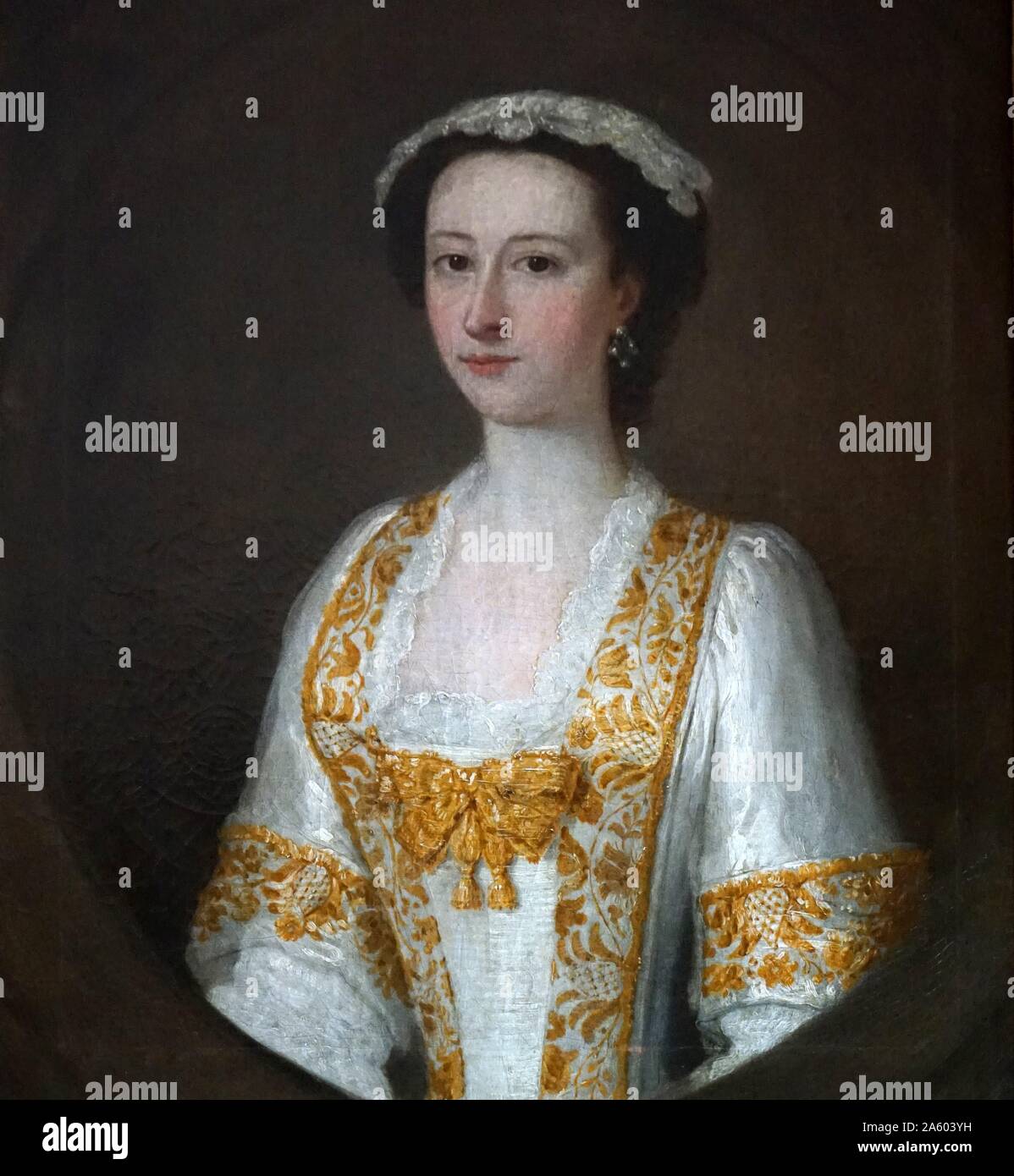 Portrait of Mrs Margaret Ferrers wife of Thomas Ferrers. Dated 18th ...