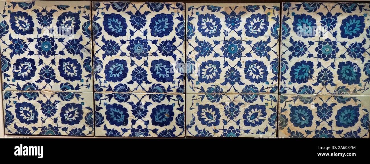 Damascus tiles from Syria. Dated 16th Century Stock Photo - Alamy