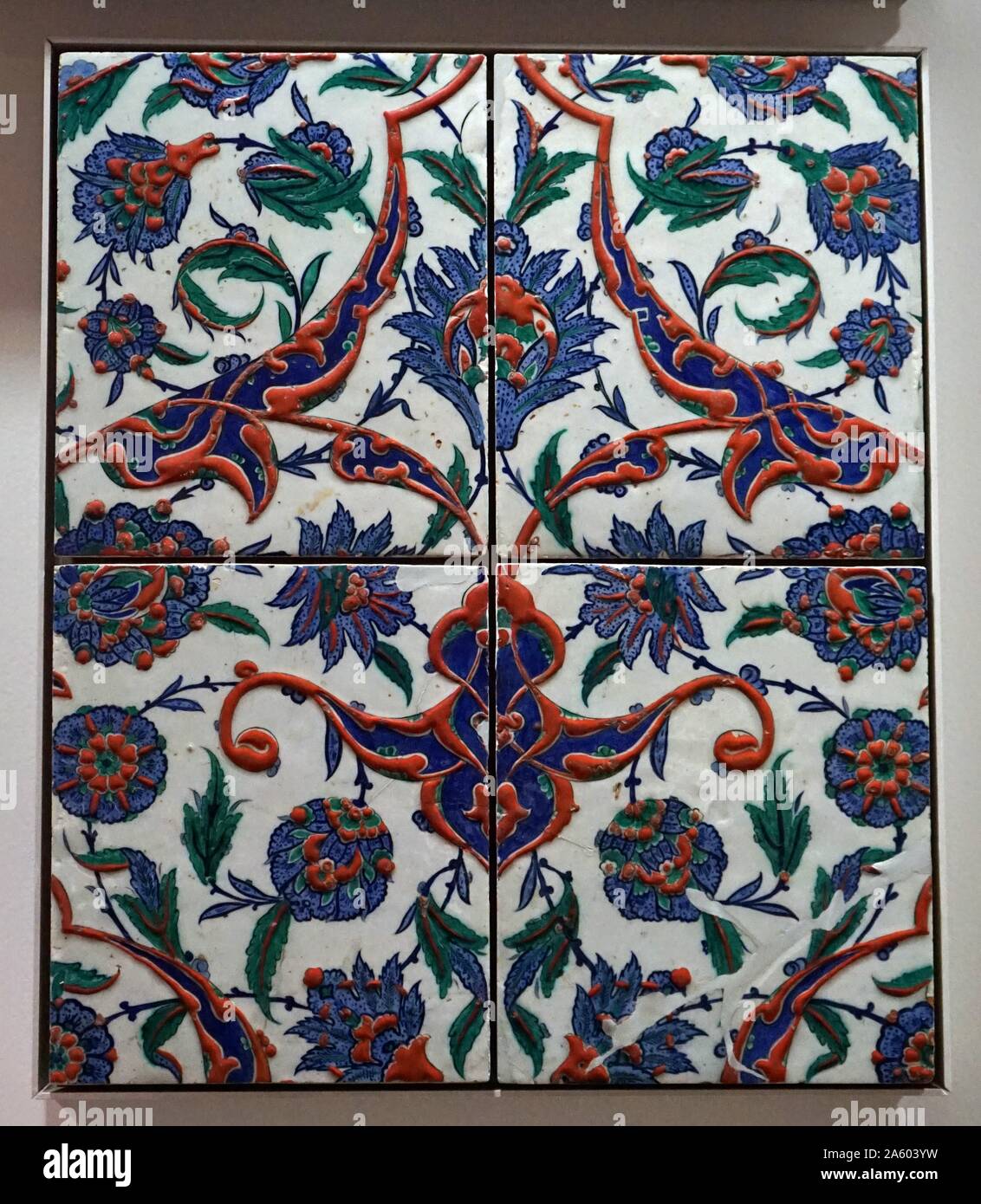 Damascus tiles from Syria. Dated 16th Century Stock Photo - Alamy