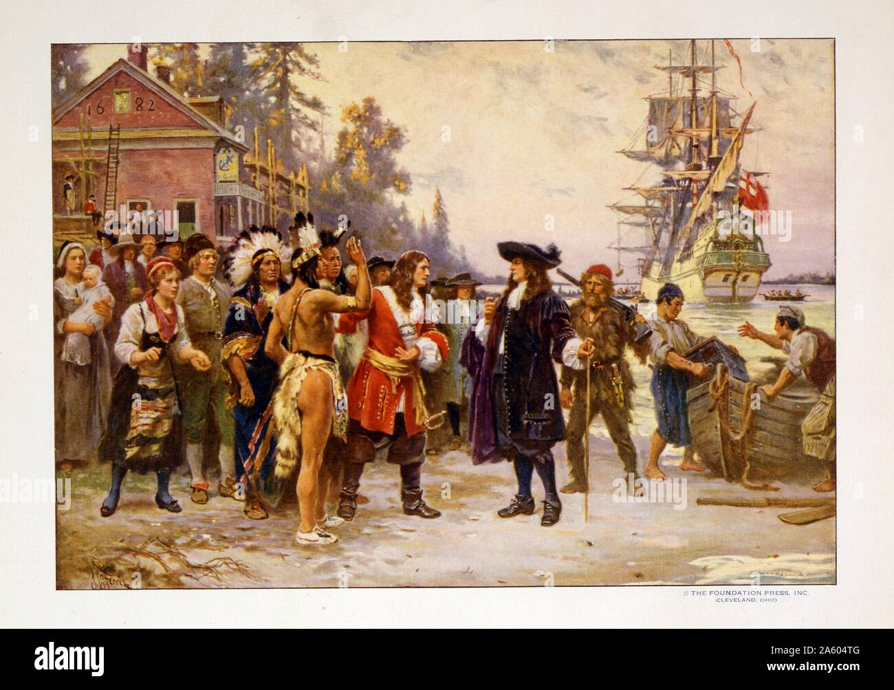 William penn settlers native american history hi-res stock photography ...