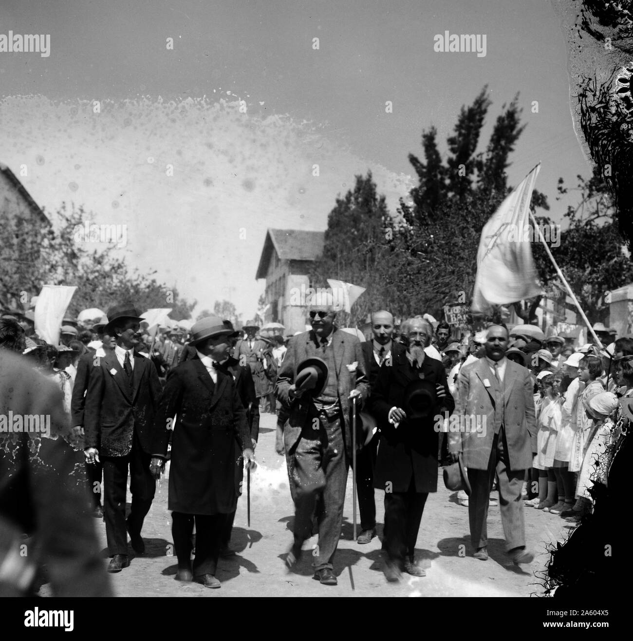 Lord Arthur Balfour at Jewish colonies (Palestine) later Israel Stock ...