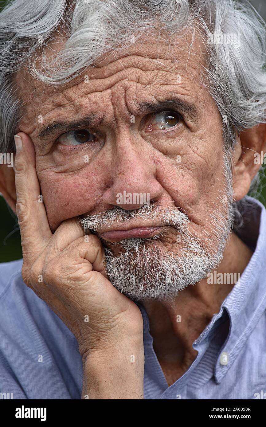 Retired Male Thinking Stock Photo - Alamy