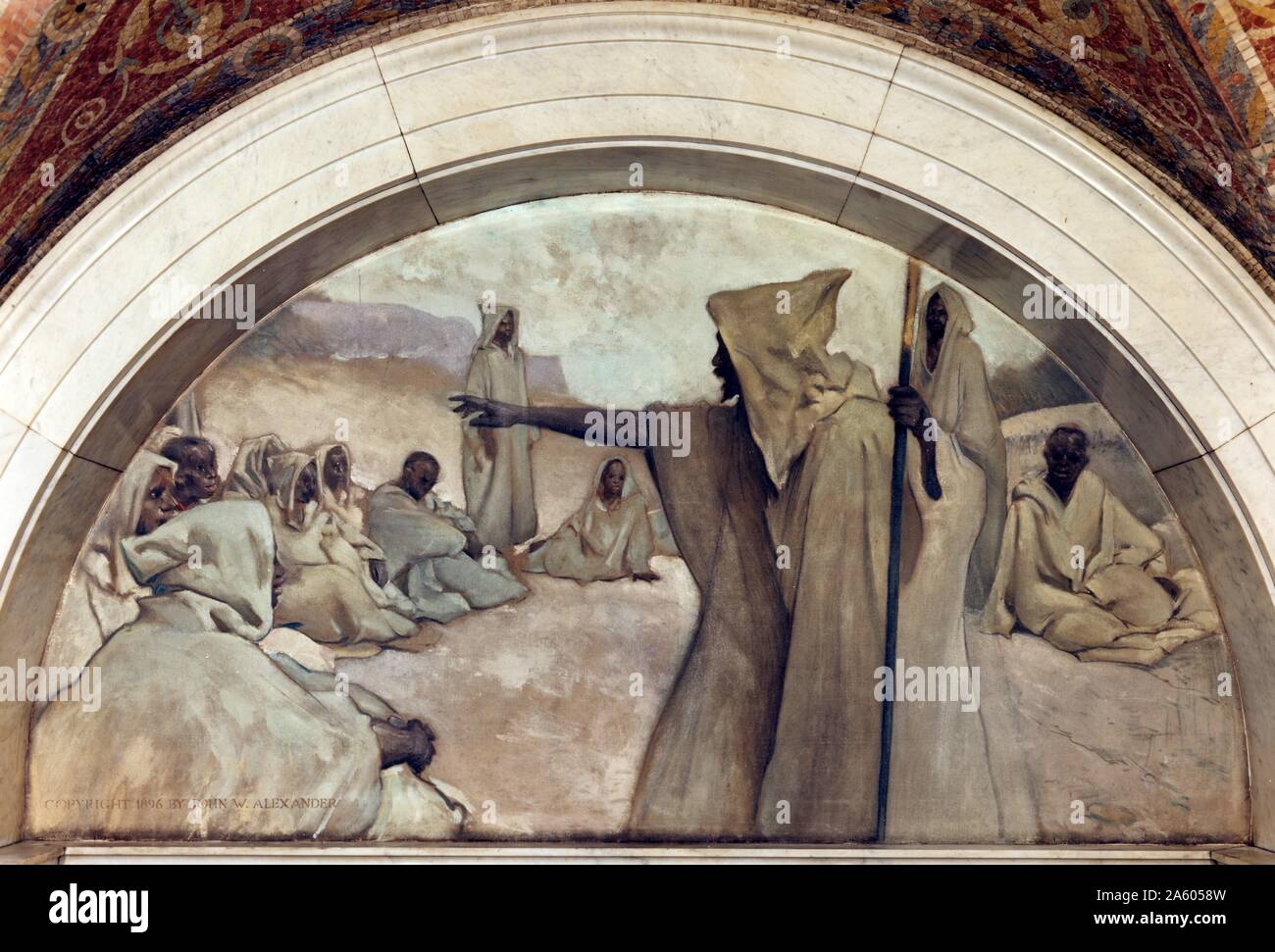 Part one of a six-part mural. It Depicts an Arabian storyteller ...