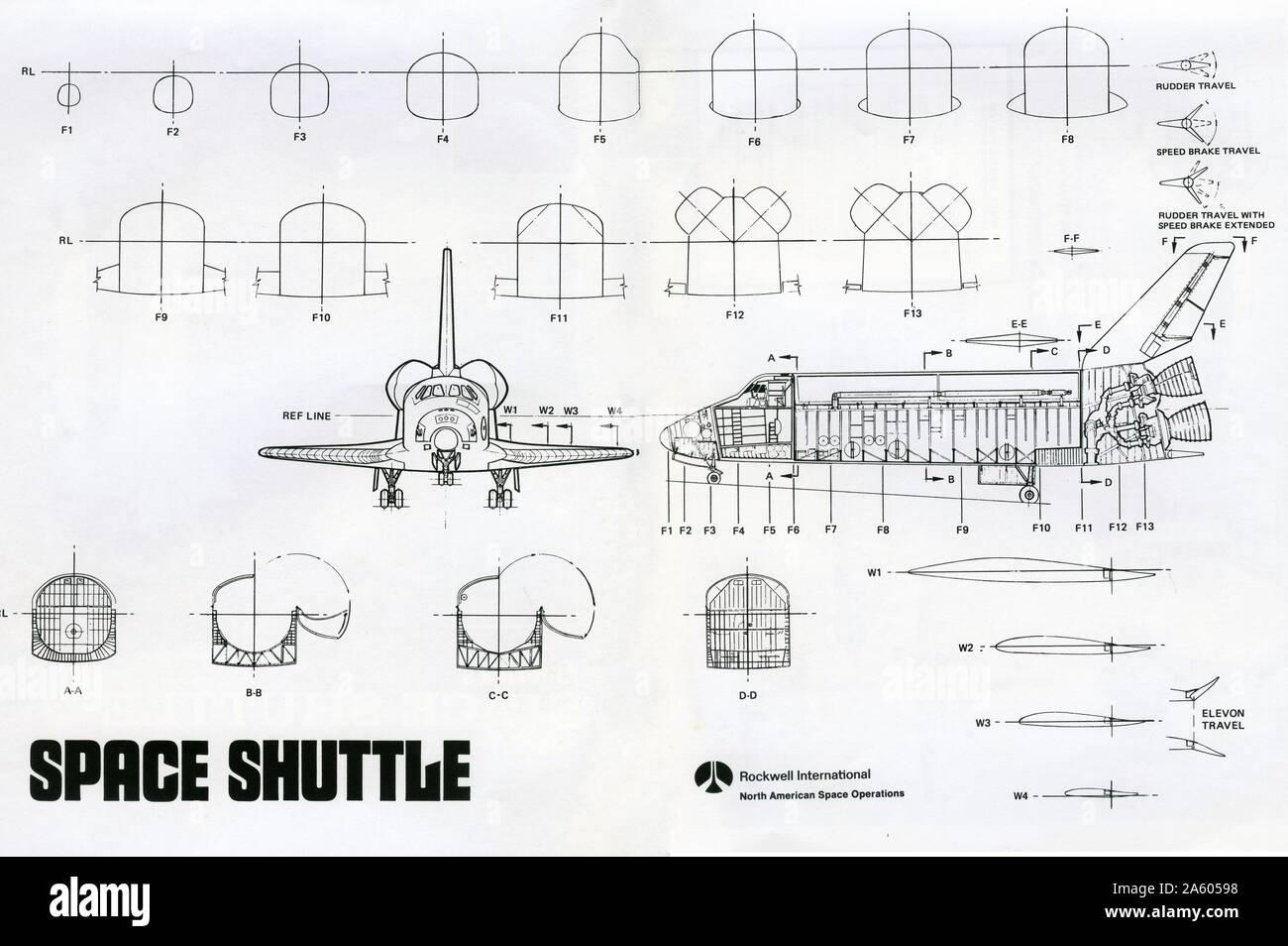 Space Shuttle Scale Drawing