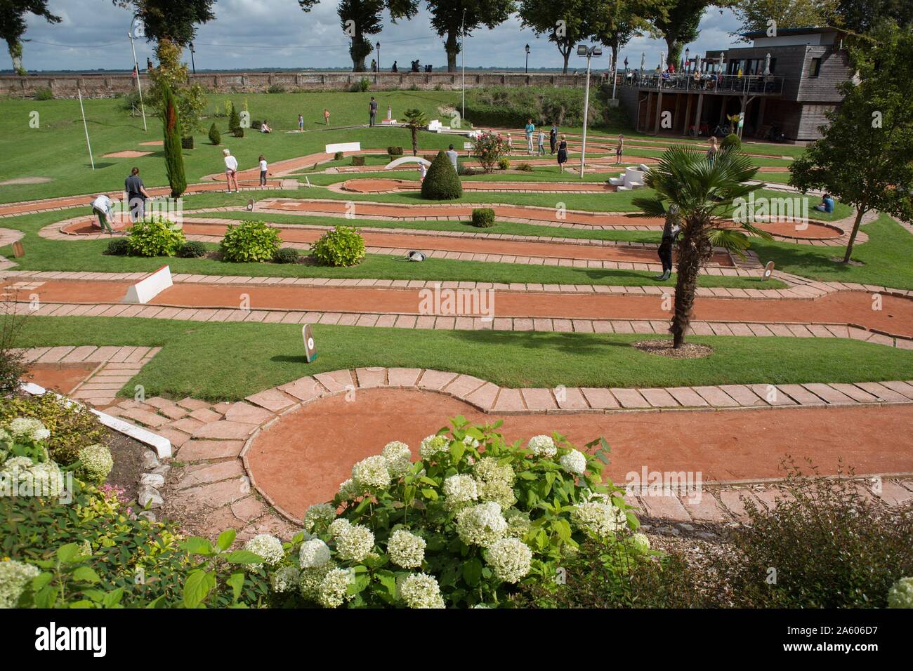 France, Somme, Baie de Somme, Saint Valery sur Somme, miniature golf ...