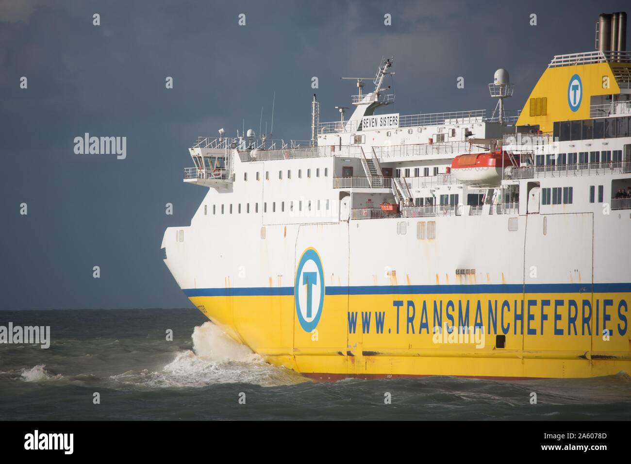 France, Pays de Caux, Dieppe, Seven Sisters ferry of Transmanche Ferries, Dieppe-Newhaven line ...