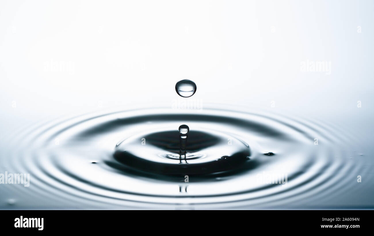 water drop collision. Water splash Stock Photo - Alamy