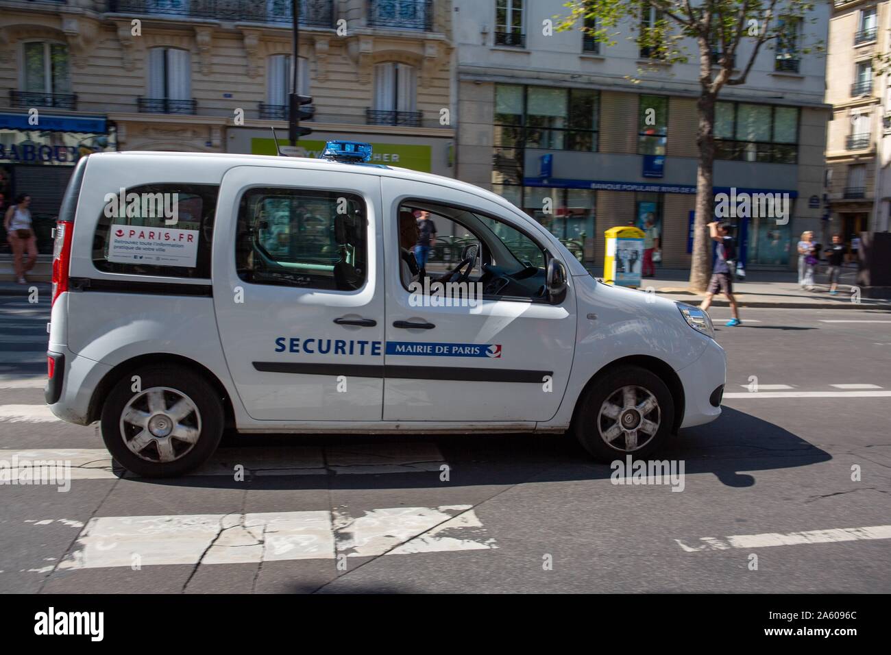 France, Paris, avenue du Général Leclerc, vehicle of the Marie de Paris ...