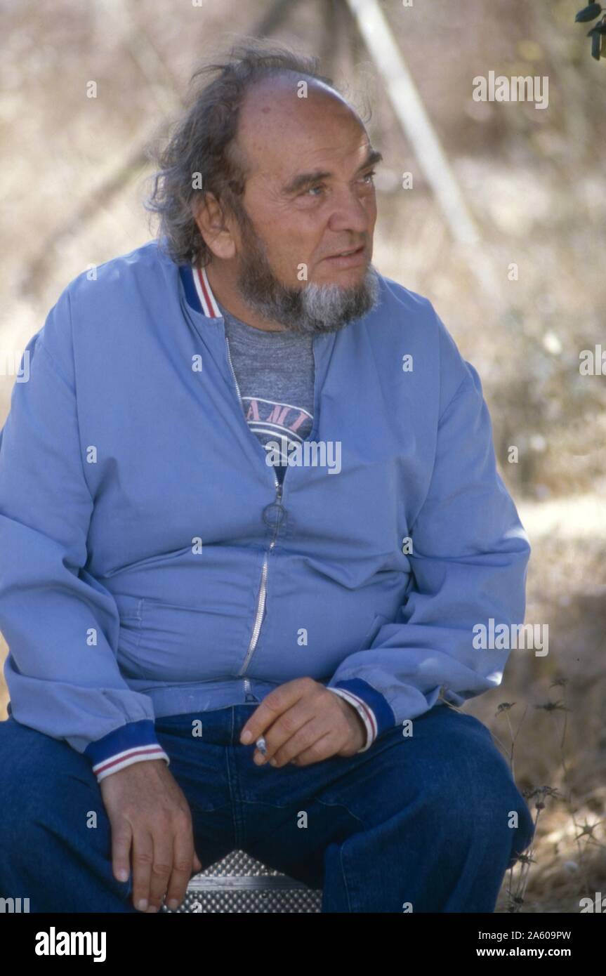 Italian director Marco Ferreri on the set of the TV film "Plato's ...