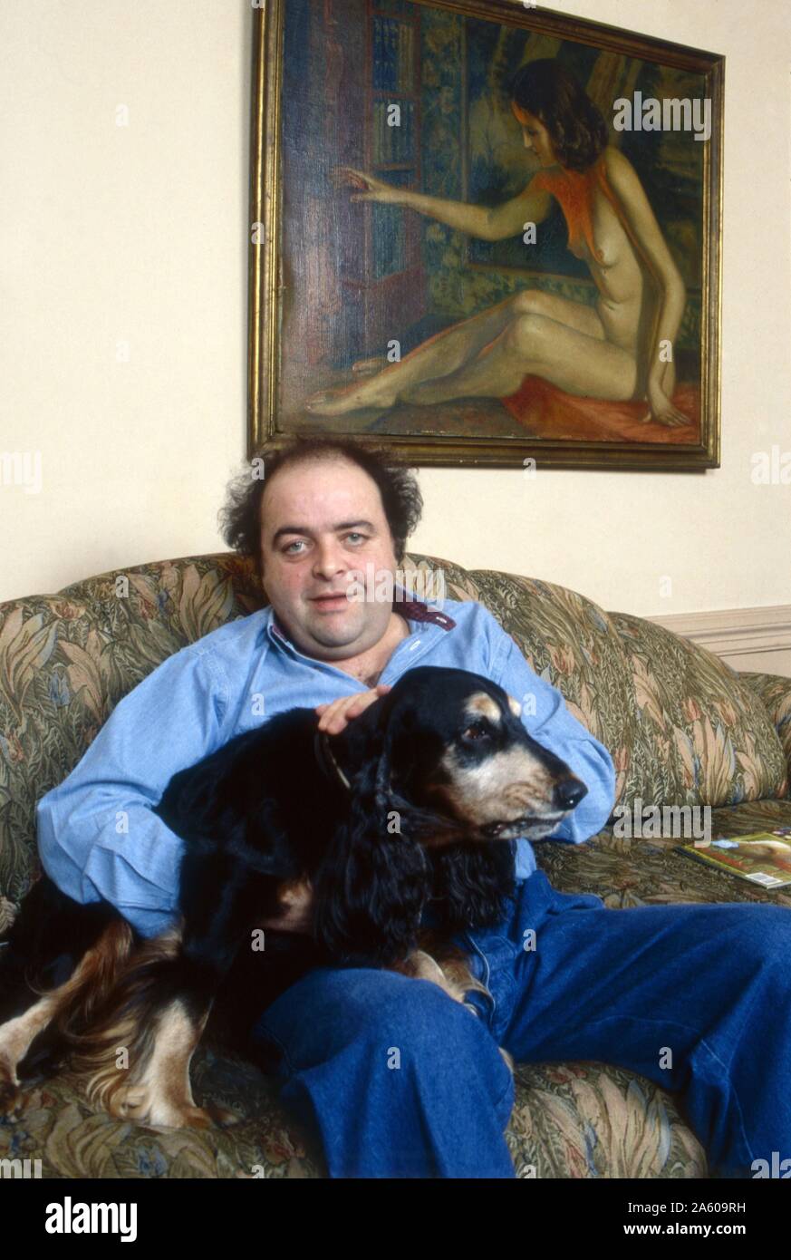 French actor Jacques Villeret, on his property in La Trinité-de-Réville ...
