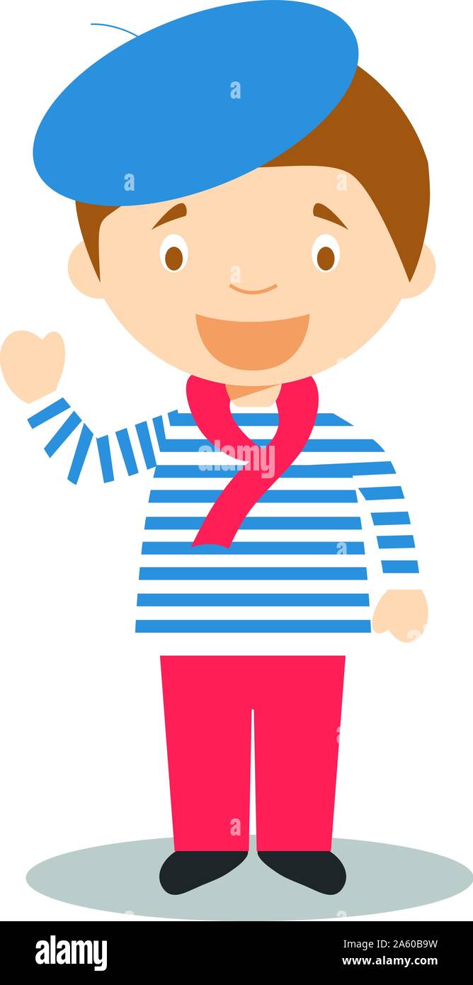 Character from France dressed in the traditional way Vector ...
