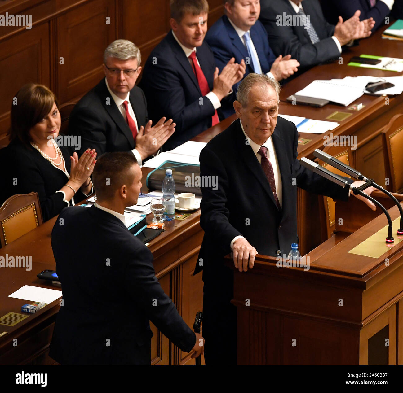 Prague, Czech Republic. 23rd Oct, 2019. Czech President Milos Zeman, at ...