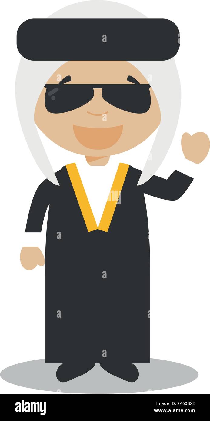 Character from Iraq or Persia dressed in the traditional way Vector ...