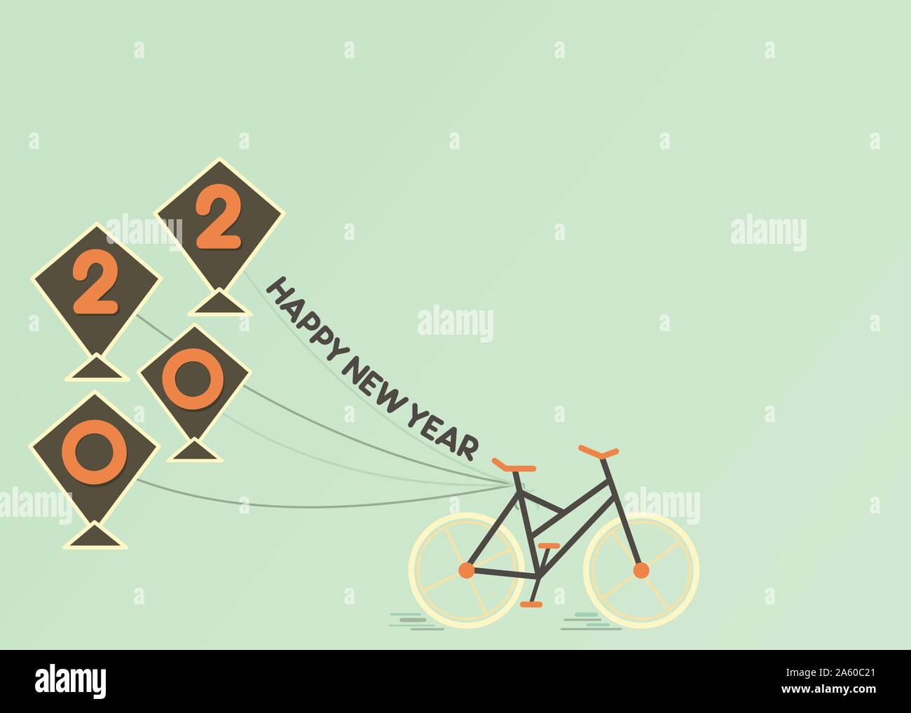 Happy new year 2020 card design, using with colorful letters Stock ...