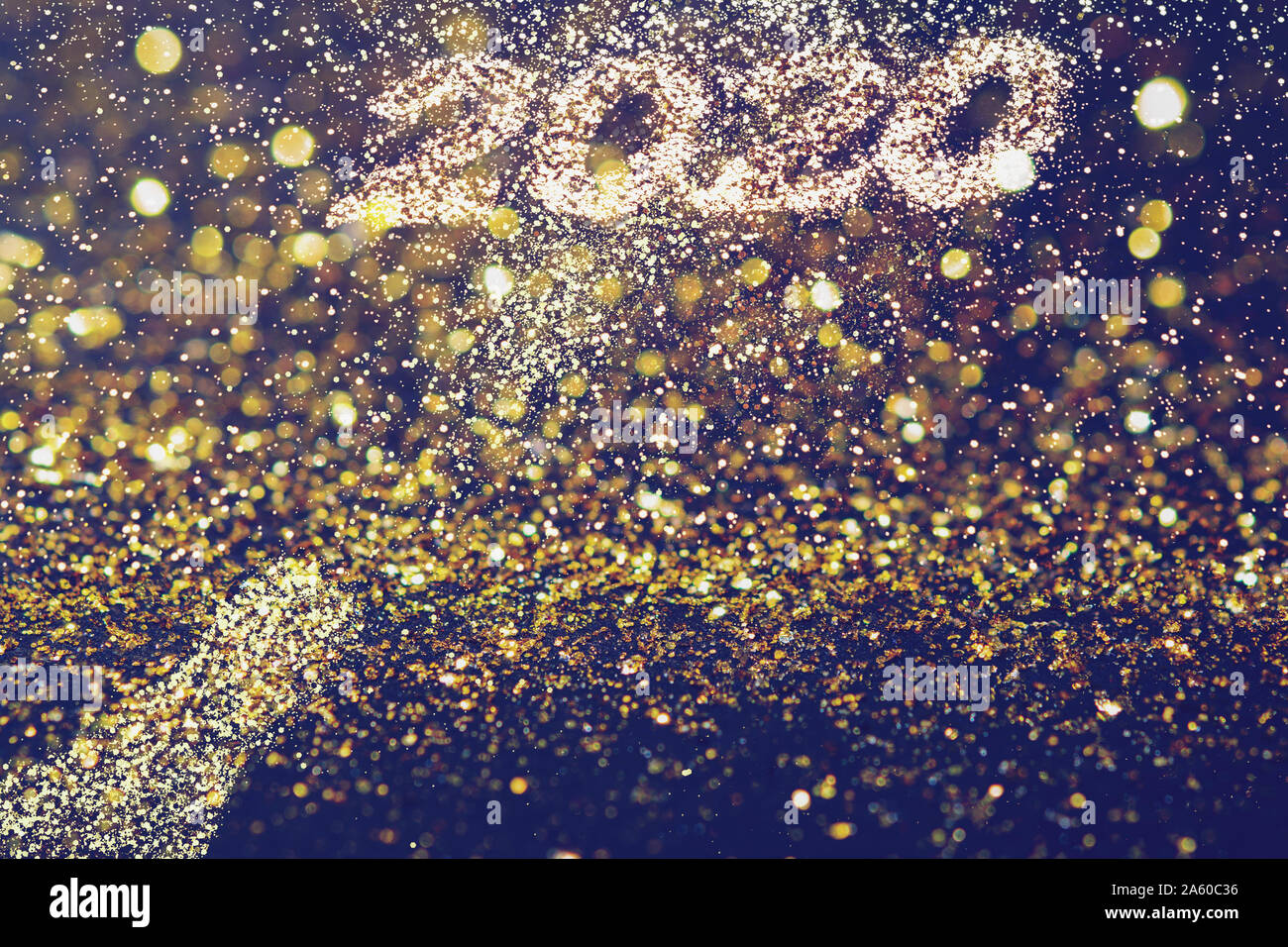 New 2020 year in golden glitter Stock Photo - Alamy