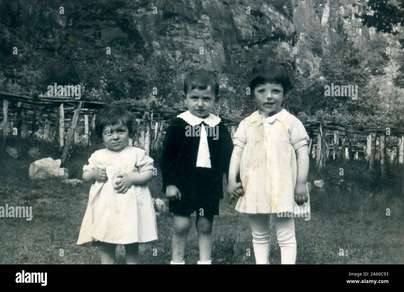 Switzerland, Canton Ticino, children 1940 Stock Photo - Alamy