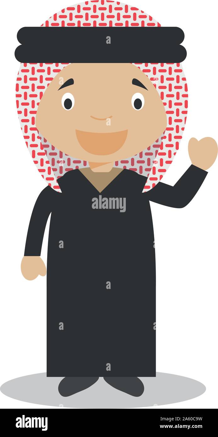 Character from Jordan dressed in the traditional way Vector ...