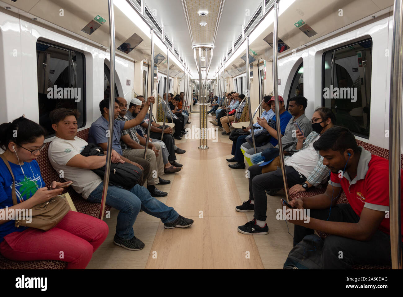 Doha metro train interior hi-res stock photography and images - Alamy