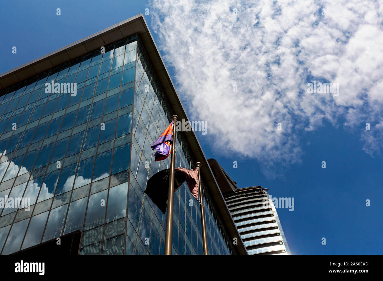 New & modern Vattanac Capital bank building, which includes an indoor ...