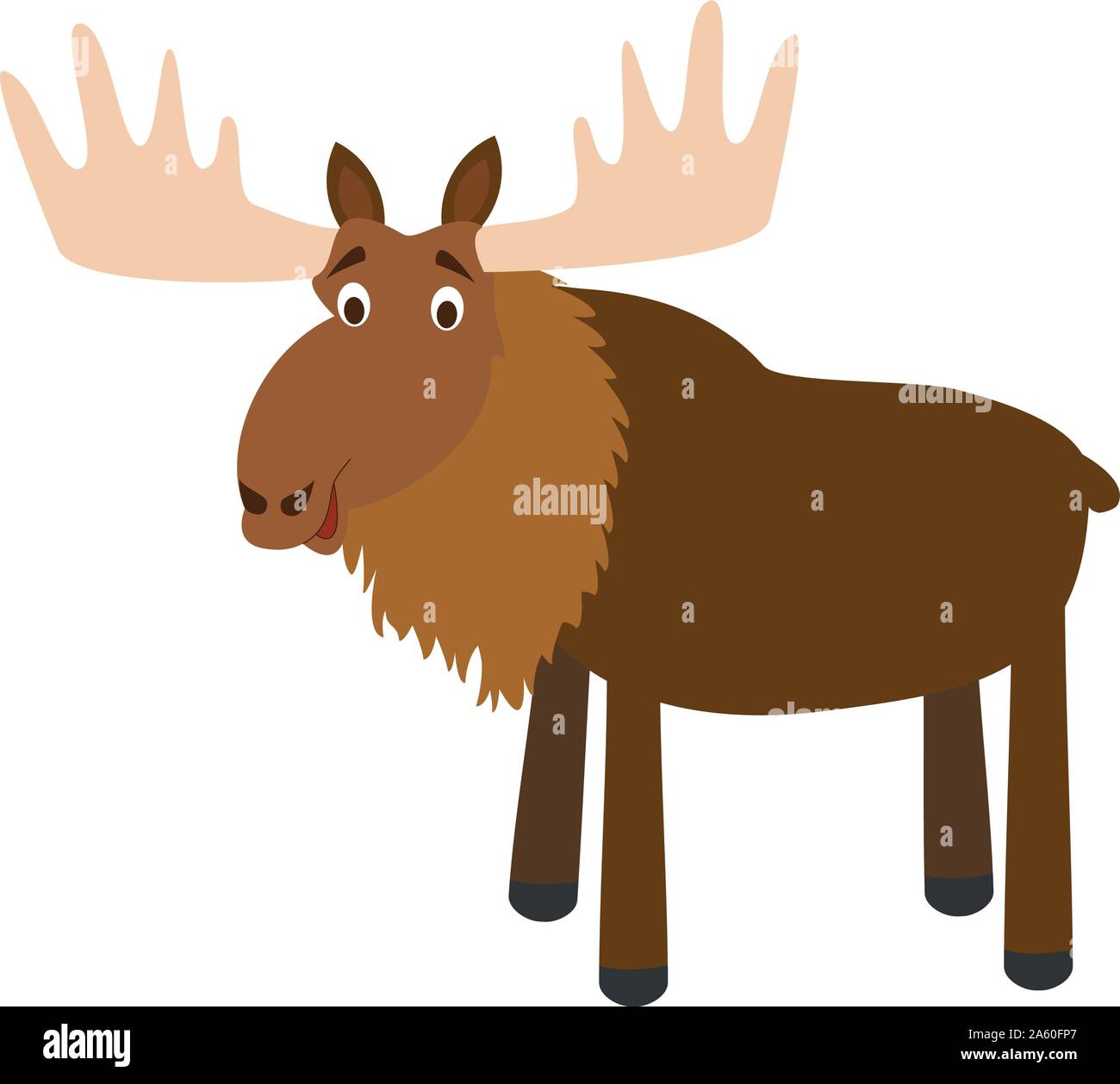 Cartoon smiling moose hi-res stock photography and images - Alamy