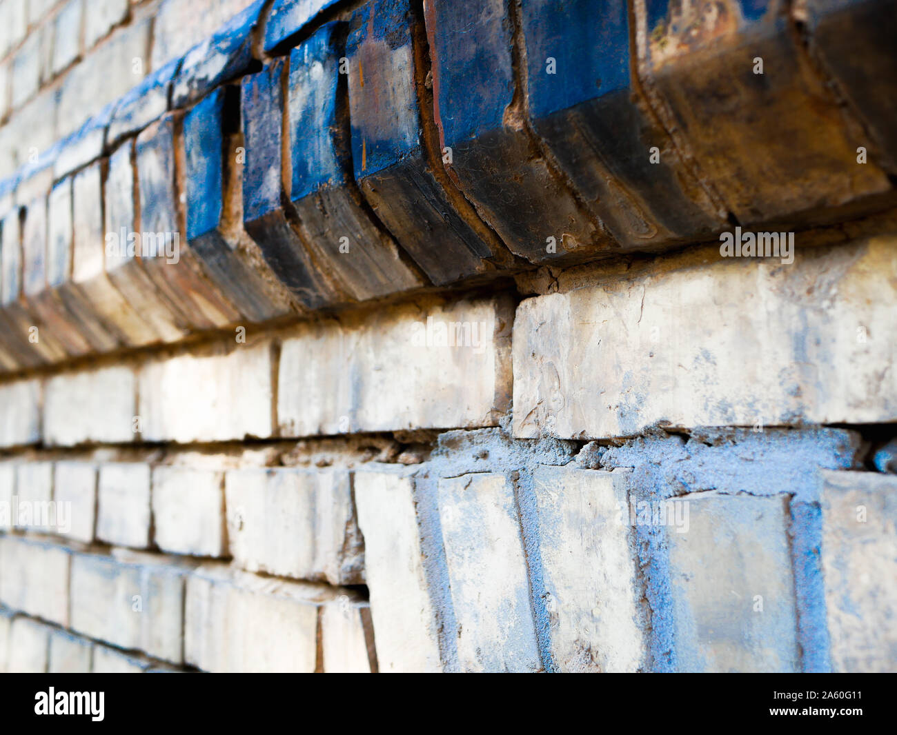 old brick wall. Front close-up view of a old brick wall Stock Photo - Alamy