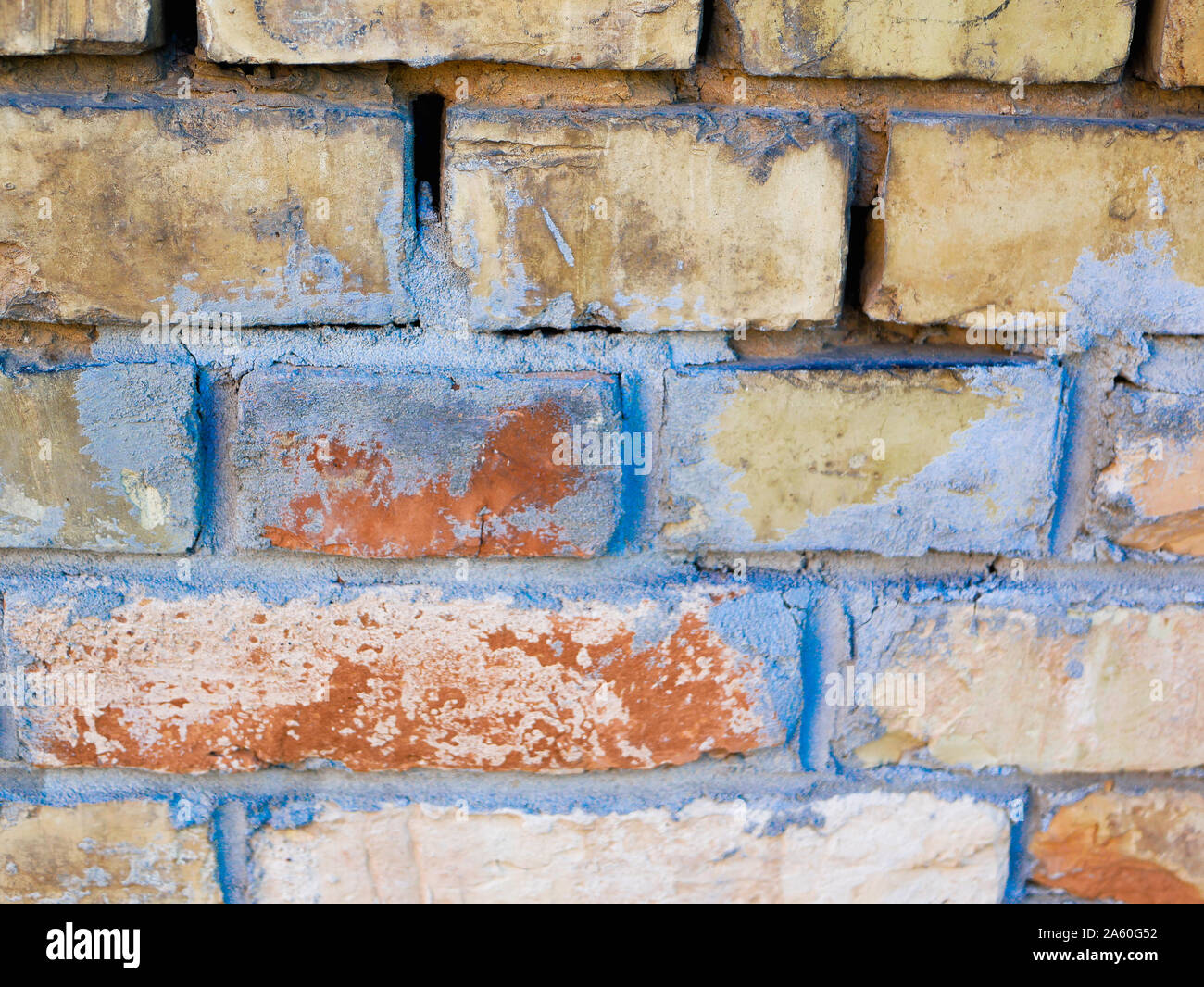 old brick wall. Front close-up view of a old brick wall Stock Photo - Alamy