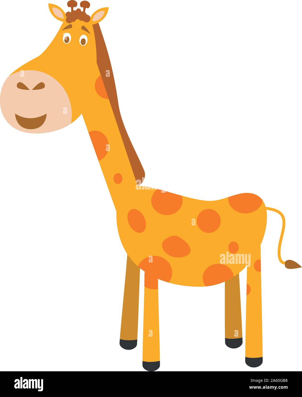 Cute cartoon giraffe vector illustration Stock Vector Image & Art - Alamy