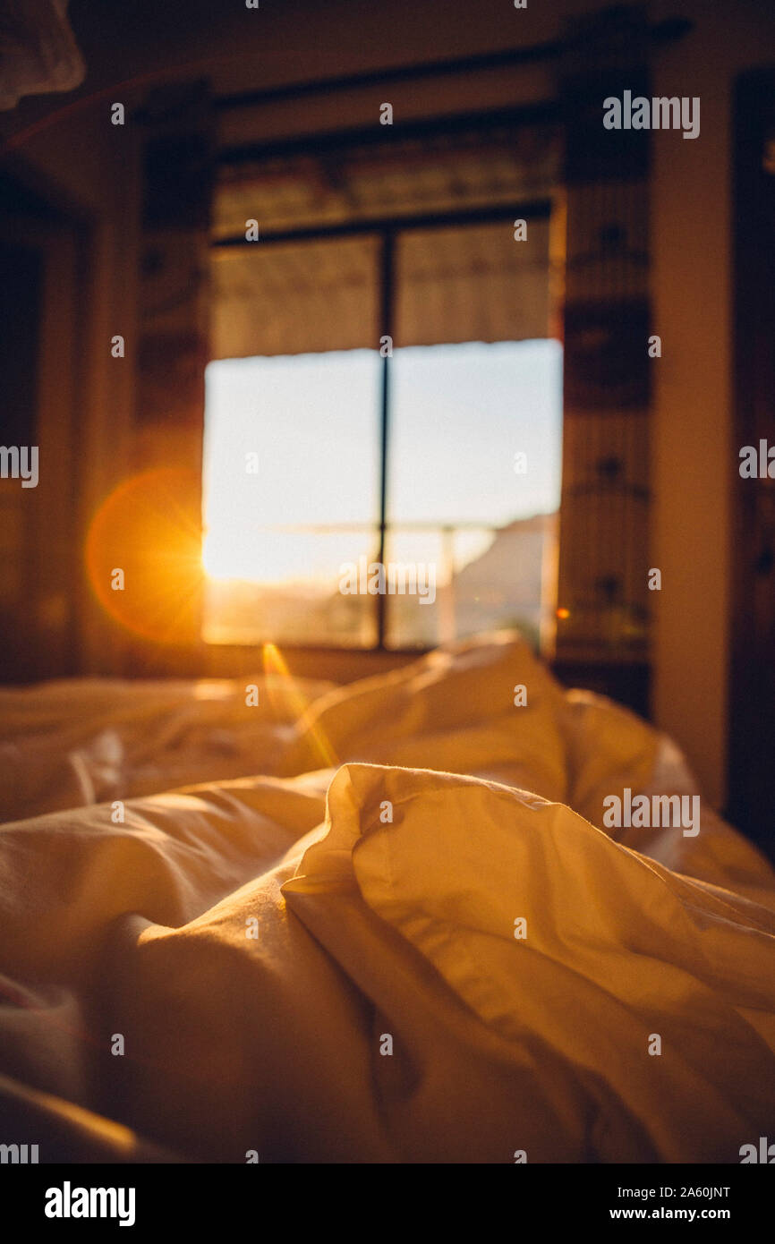 Crumpled bed hi-res stock photography and images - Alamy