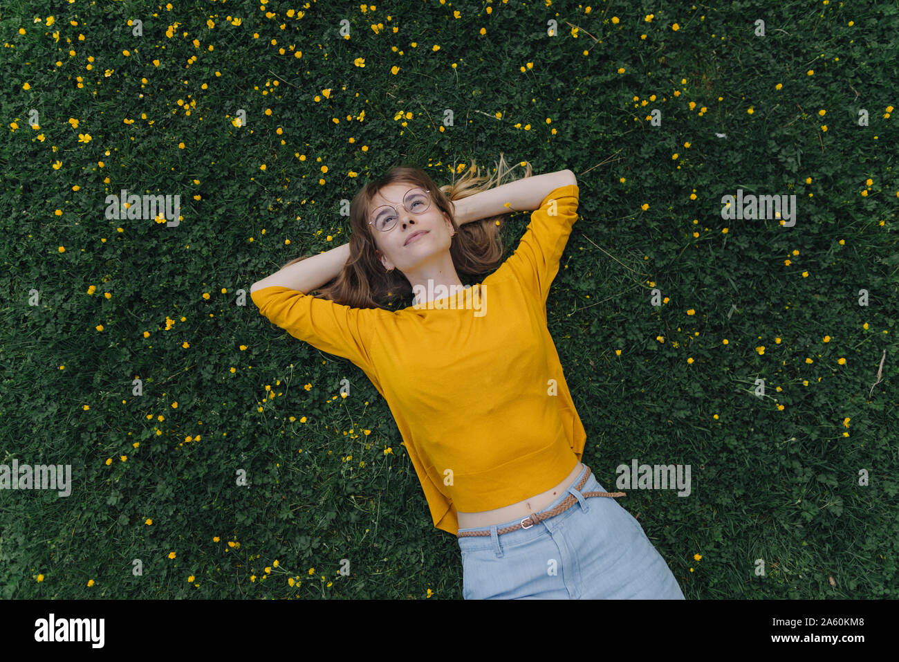 Woman back from behind flower hi-res stock photography and images - Alamy