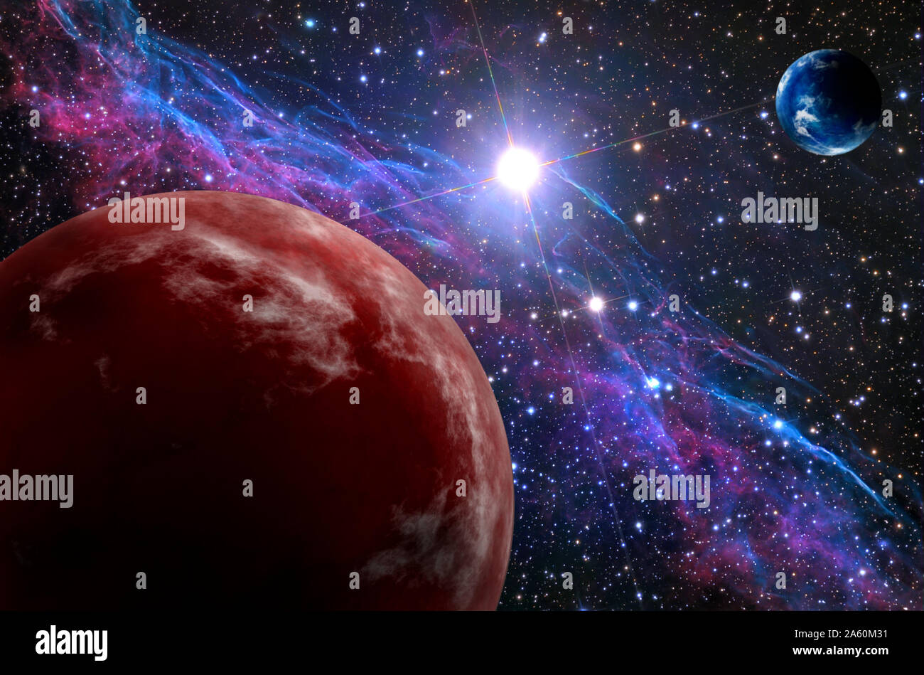 exoplanets in another galaxy Stock Photo - Alamy