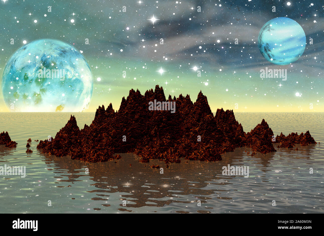 exoplanets in another galaxy Stock Photo - Alamy