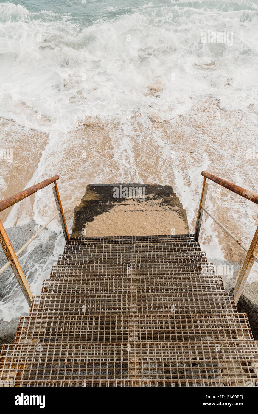 Stairs to the sea Stock Photo - Alamy