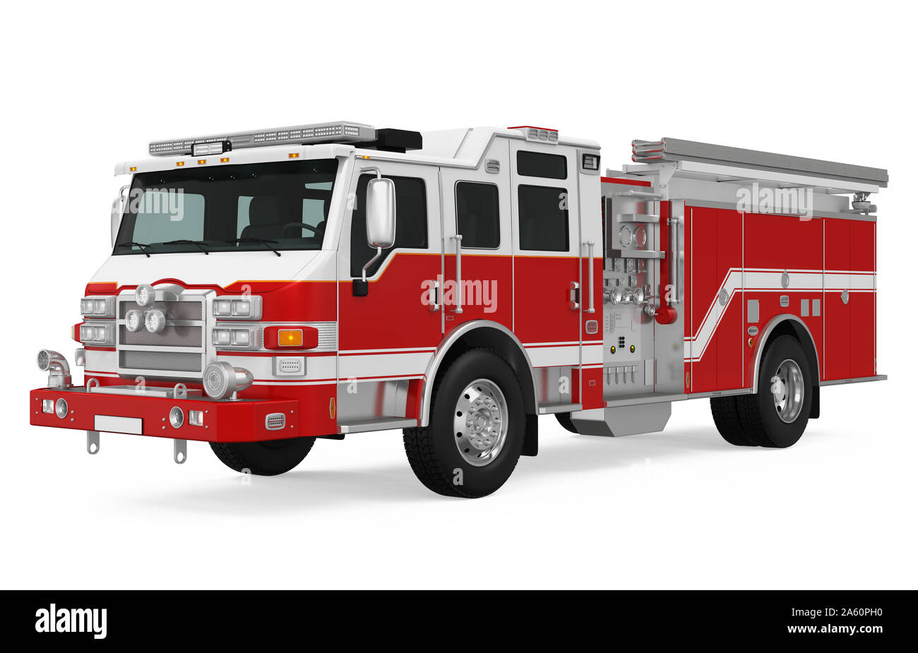 Fire Rescue Truck Isolated Stock Photo - Alamy